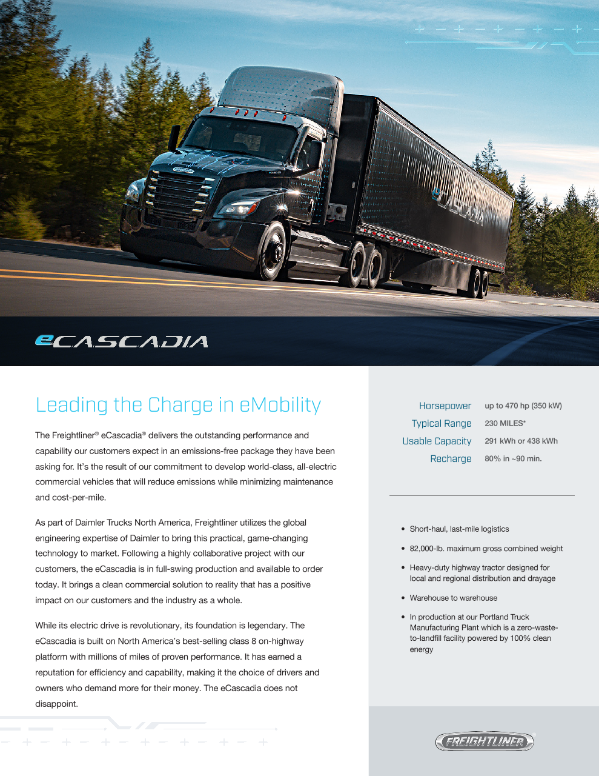 Freightliner ECascadia | Tracey Road Equipment